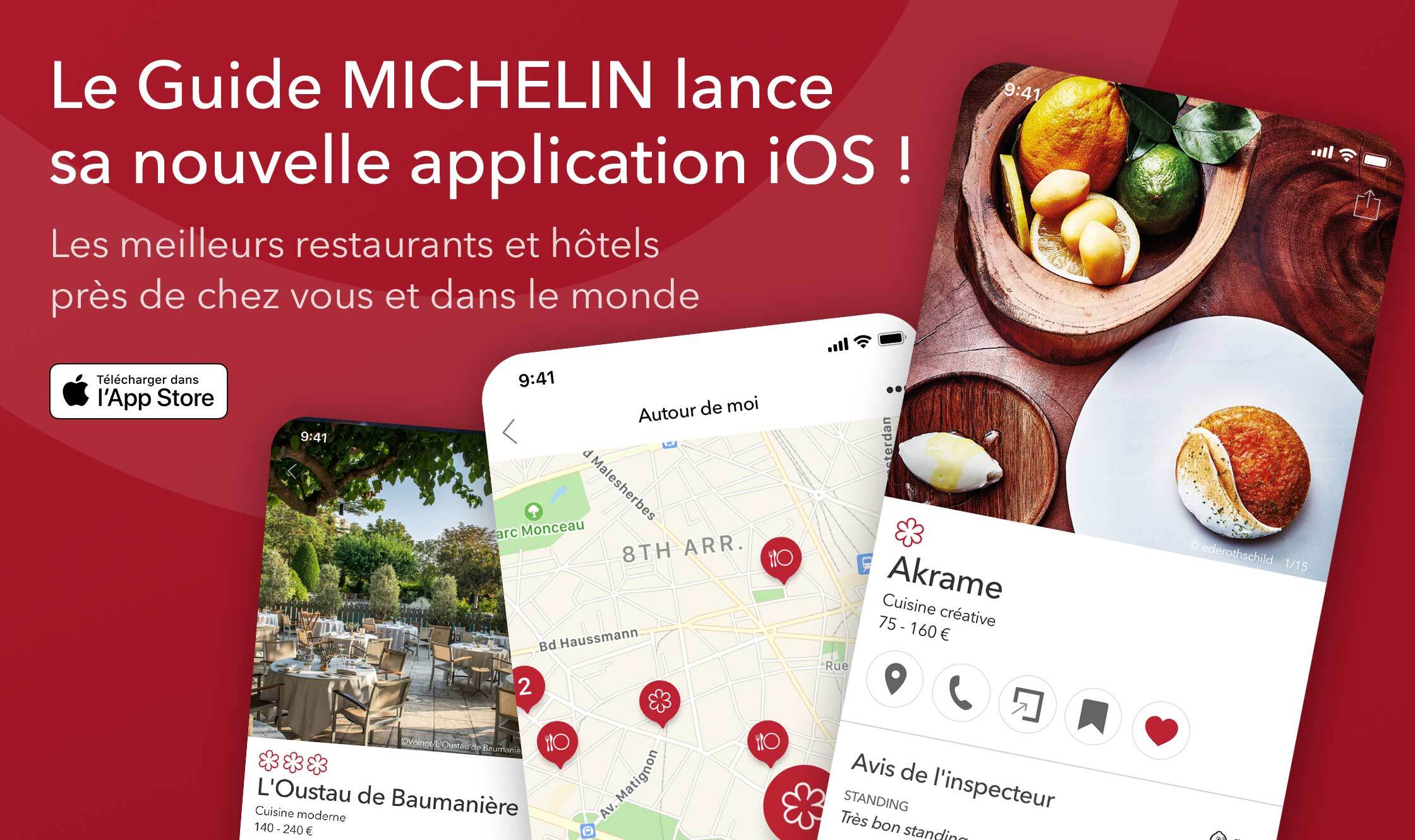 Découvrez l'app iOS du Guide MICHELIN