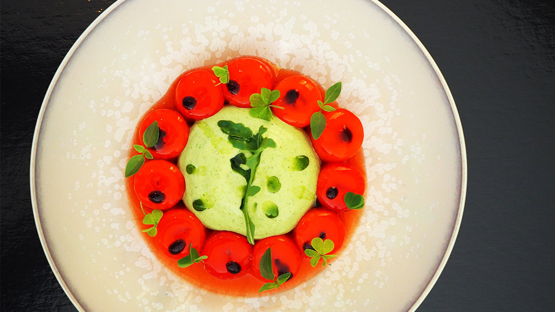 Recette du week-end : fraise, sablé breton et émulsion roquette, par ...